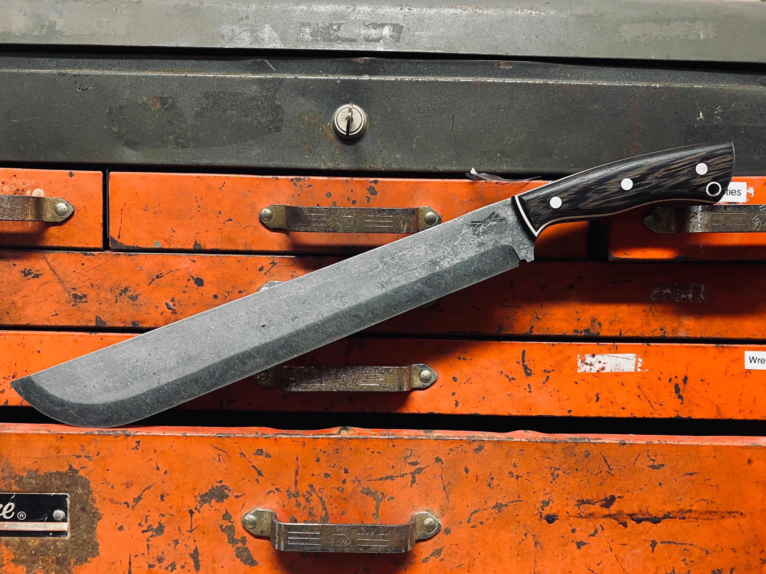 Trail Cutter Machete - Wenge+Linen Micarta | Edge of Normal Workshop LLC