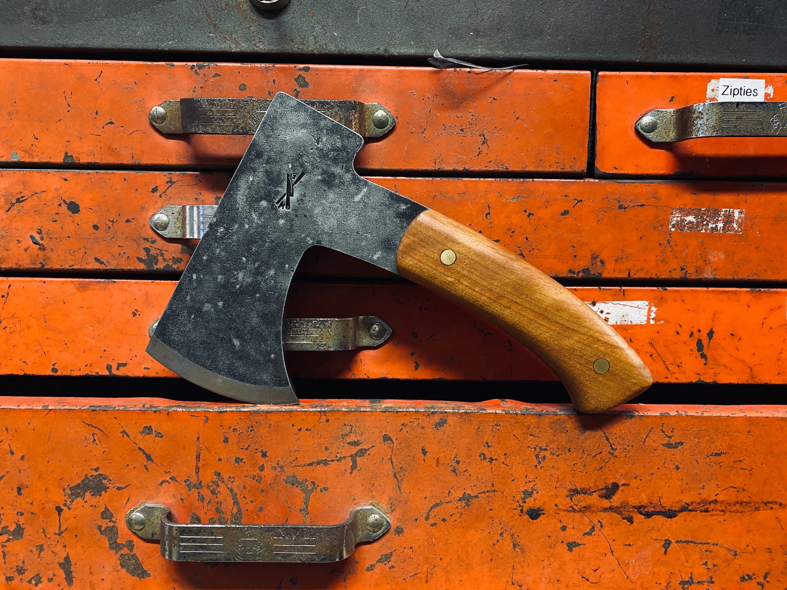 Full Tang Hand Axe - Cherry | Edge of Normal Workshop LLC