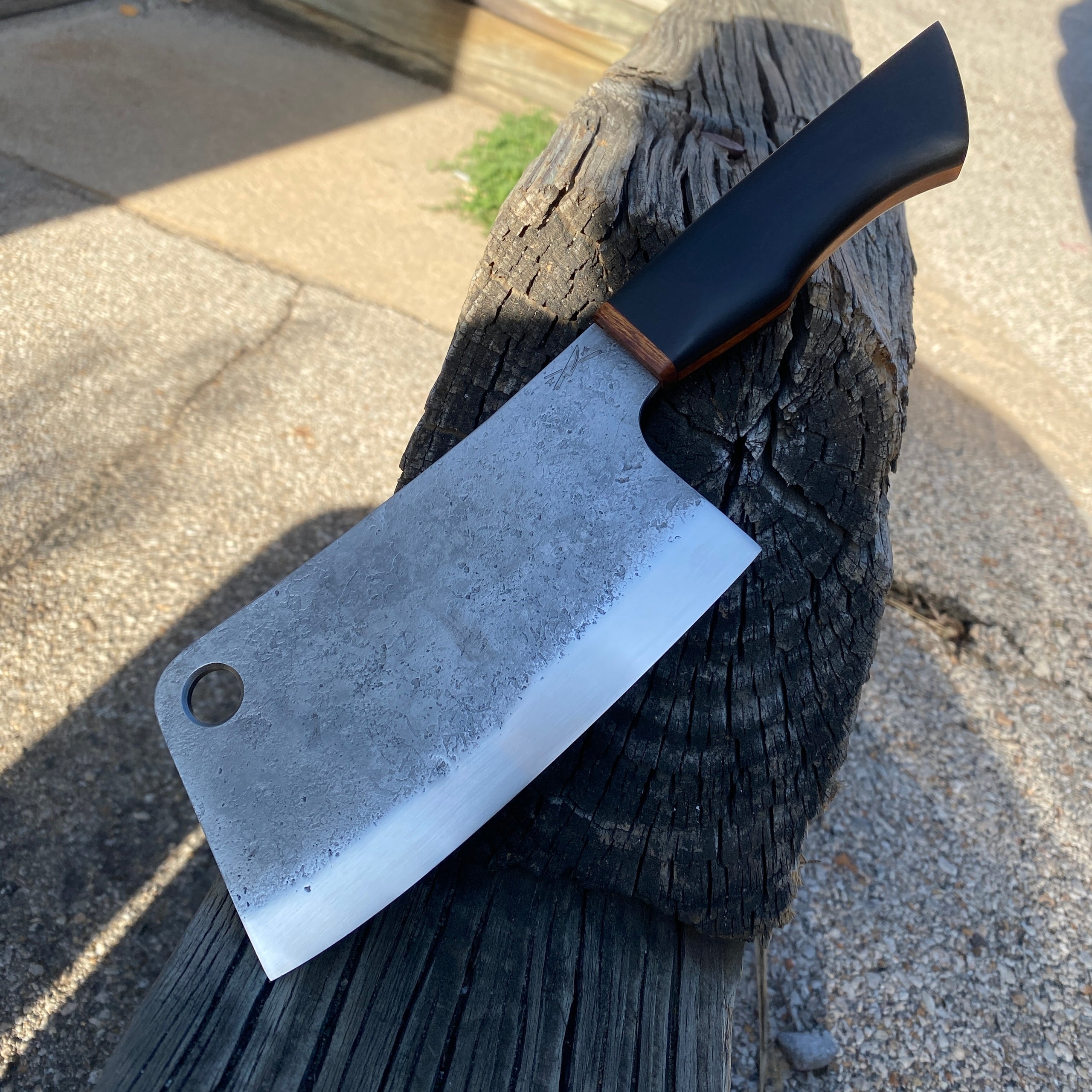 Stainless Cleaver in Slate Richlite and Ironwood | Edge of Normal ...